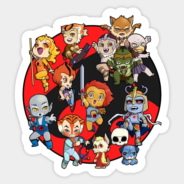 Thunder Cats Chibis - Thundercats - Sticker | TeePublic