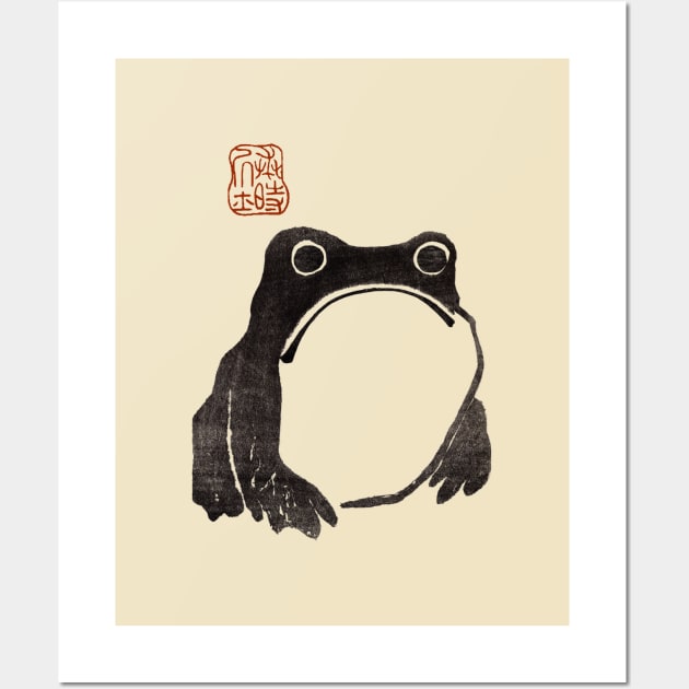 Grumpy Japanese Frog, Cute Sad Cottagecore Toad and Their Froge Thought ...