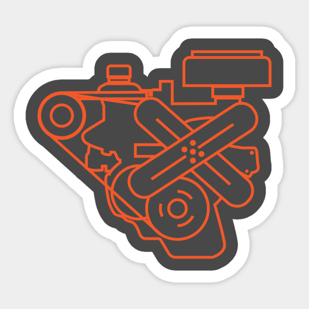 Minimalist Slant Six - Slant Six - Sticker | TeePublic