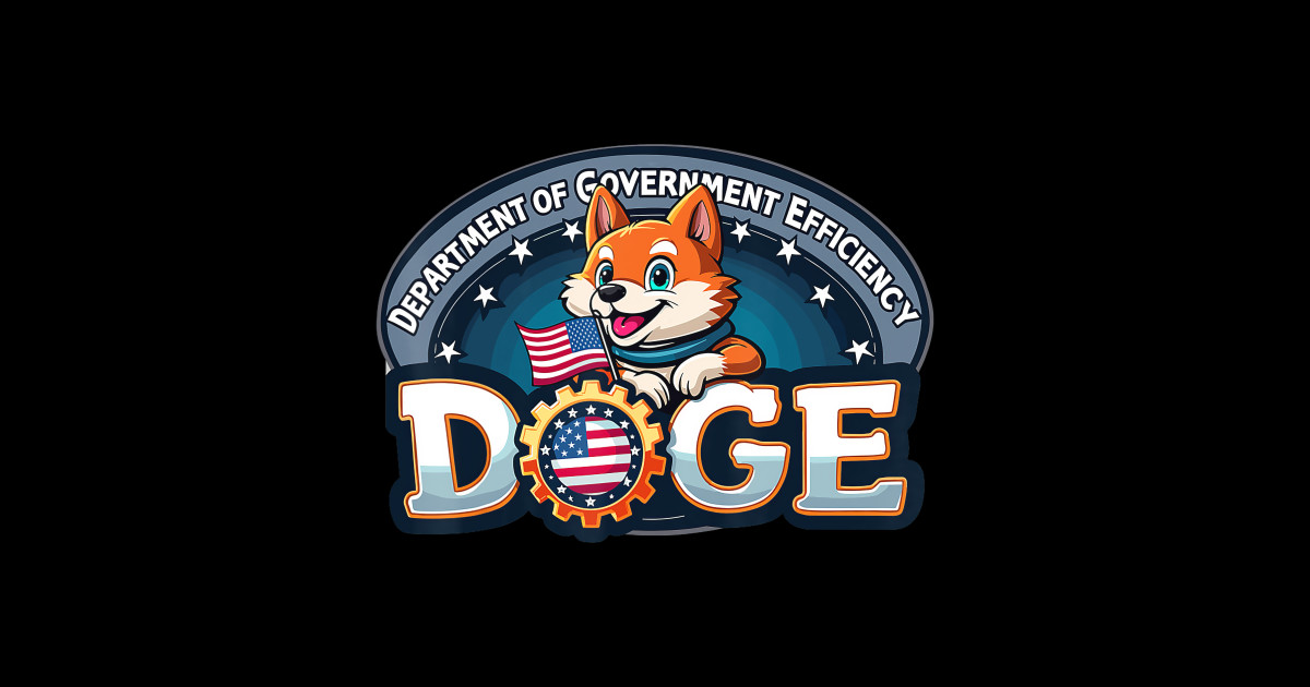 DOGE D.O.G.E. DEPARTMENT OF GOVERNMENT EFFICIENCY - Doge - Sticker ...
