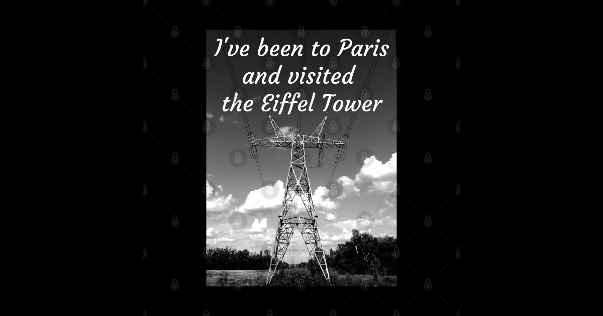 The Eiffel Tower Joke - Eiffel Tower Paris - Sticker | TeePublic
