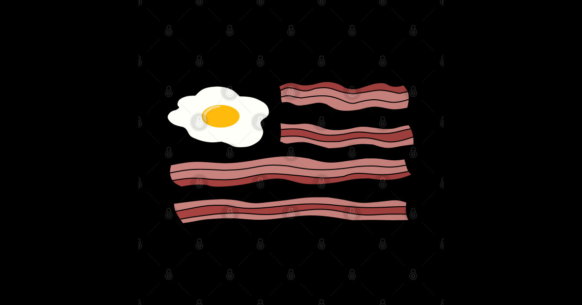 Bacon Flag - Bacon - Sticker | TeePublic
