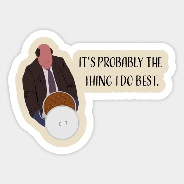 The Office "Kevin's Chili" Quote - Kevins Chili - Sticker | TeePublic