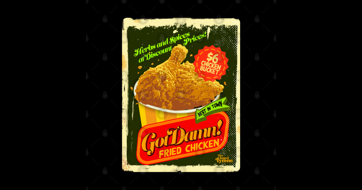 got damn! chicken from They Cloned Tyrone - Movies - Sticker | TeePublic