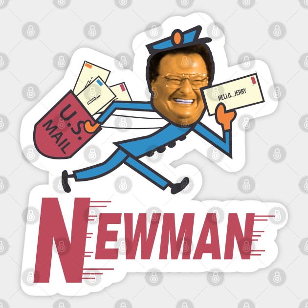 Mr Zip Postman Newman Hello /// 90s FanArt - Newman - Sticker | TeePublic