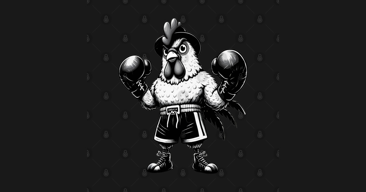 funny boxing chicken want to fight - Boxing Chicken - T-Shirt | TeePublic