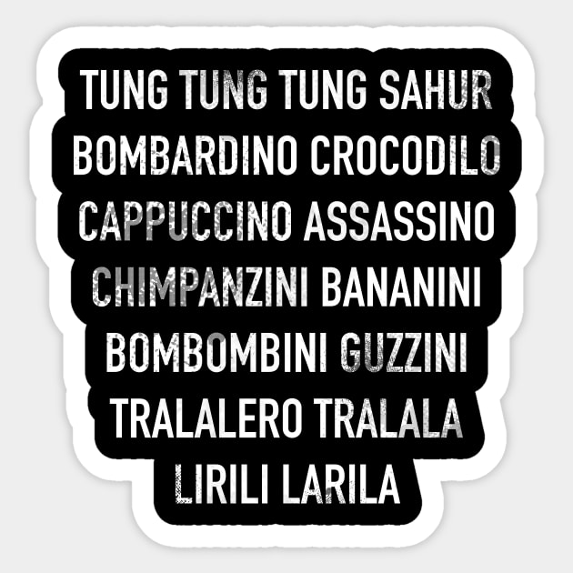 Brainrot Slang Word List - Brainrot - Sticker | TeePublic