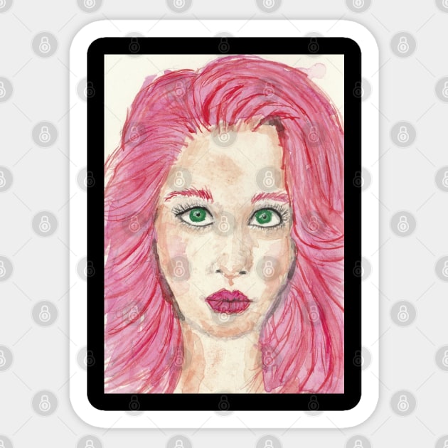 Red haired girl - Red Hair Girl - Sticker | TeePublic