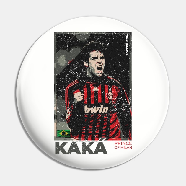 Kaka - Street Art - Soccer Icons - Kaka - Pin | TeePublic