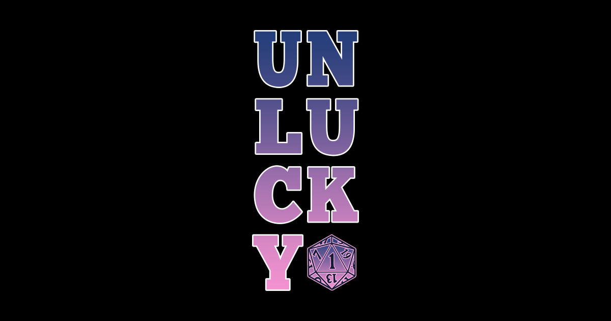 Unlucky dice - pink and blue - Rpg - Sticker | TeePublic