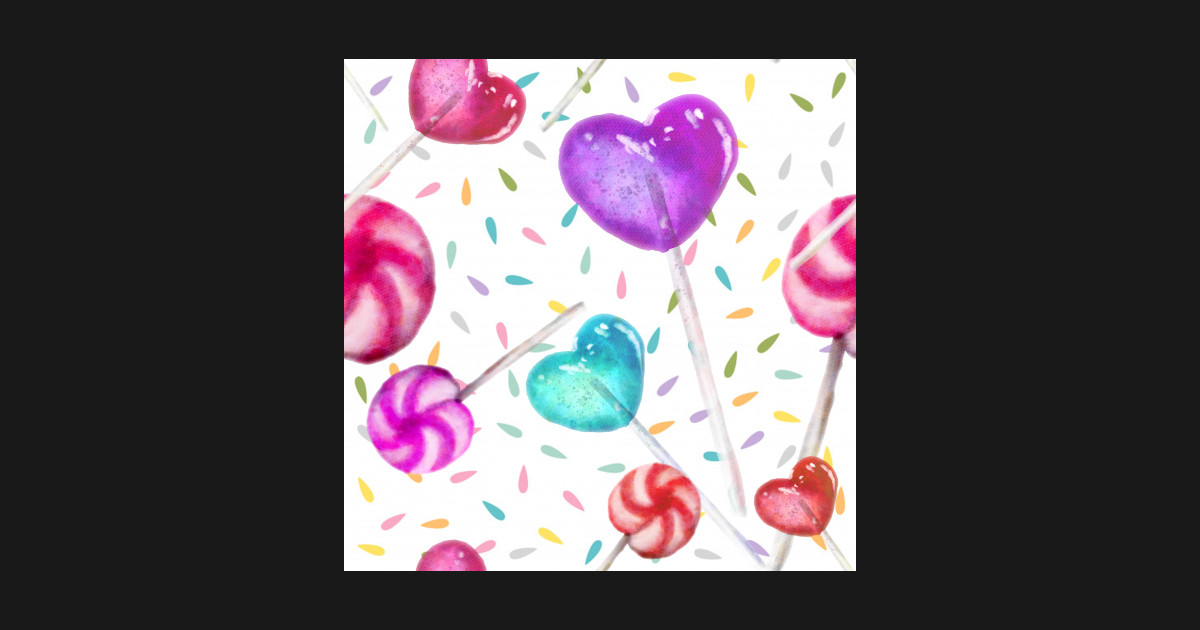 Lollipop Pattern White - Lollipop - T-Shirt | TeePublic