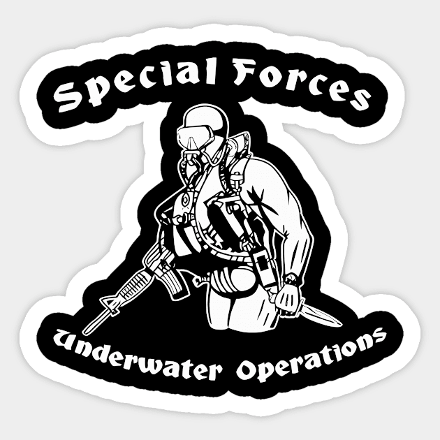 Special Forces Underwater Operations - Operations - Sticker | TeePublic