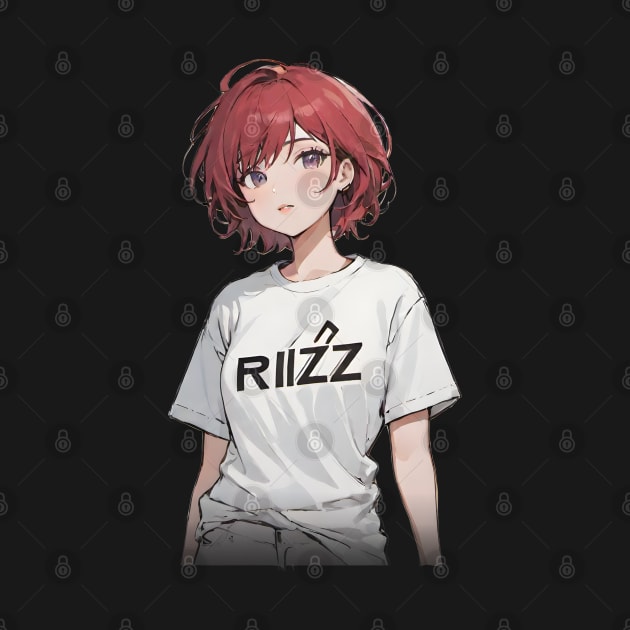 Rizz On Animated Sexy Girl V2 - He Rizzen - T-Shirt | TeePublic