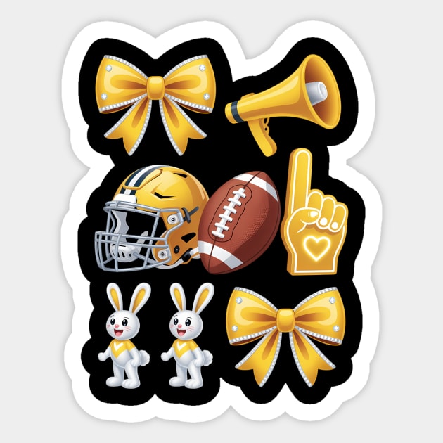 Yellow Cheer Coquette Football - Yellow Cheer Coquette Football ...
