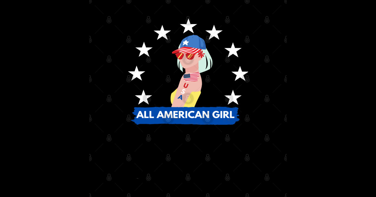 All American Girl - American Women - Sticker | TeePublic