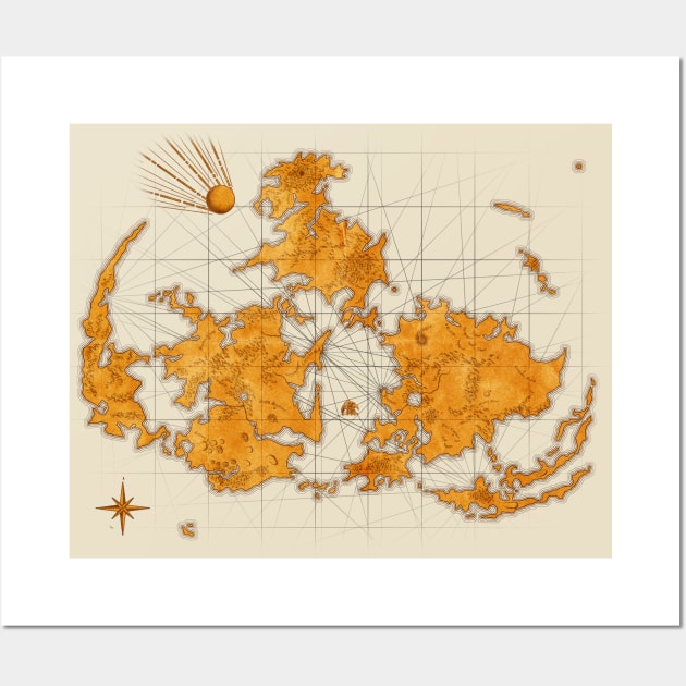 Final Fantasy VII Antique World Map - Final Fantasy Vii - Posters and ...