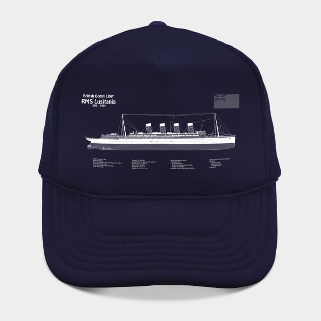 RMS Lusitania ship plans. Cunard Ocean Liner - ABDpng - Lusitania - Hat ...