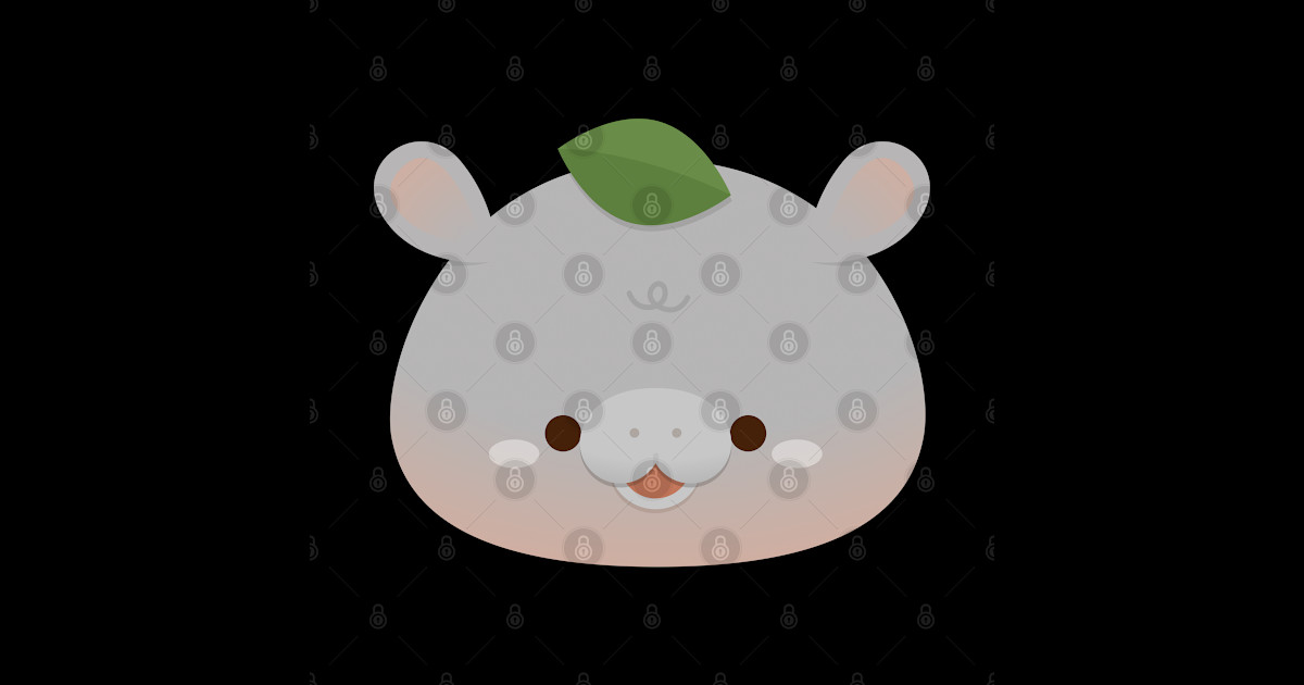 Moo Deng Emotional Support Leaf - Hippo - Sticker | TeePublic