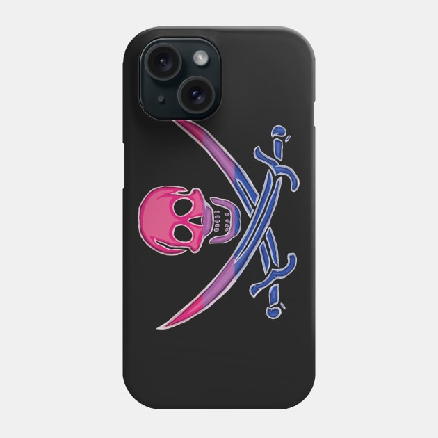 Bisexual Pirate Pride (darkMode) - Pride Flag - Phone Case | TeePublic