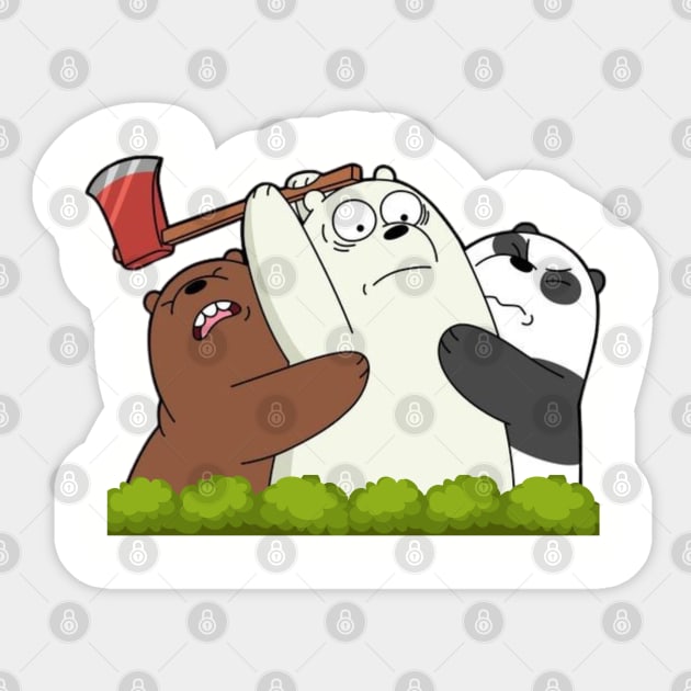 The Unlikely Trio - Panda - Sticker | TeePublic