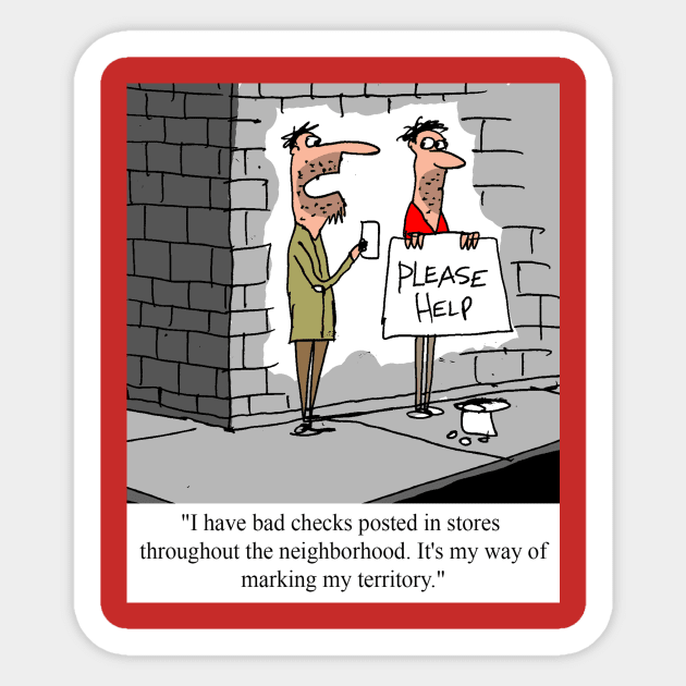 Mark My Territory - Funnytee - Sticker | TeePublic