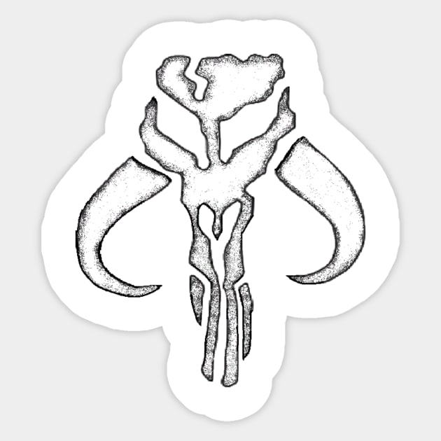 Mythosaur Skull - Mandalorian - Sticker | TeePublic