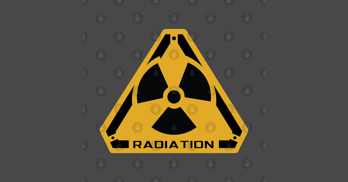 Radiation Radioactive Logo with Triangle Shape Background - Radiation ...
