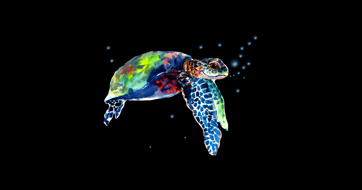 Sea Turtle - Turtle Turtle Happy Swimming Turtle - Sticker | TeePublic