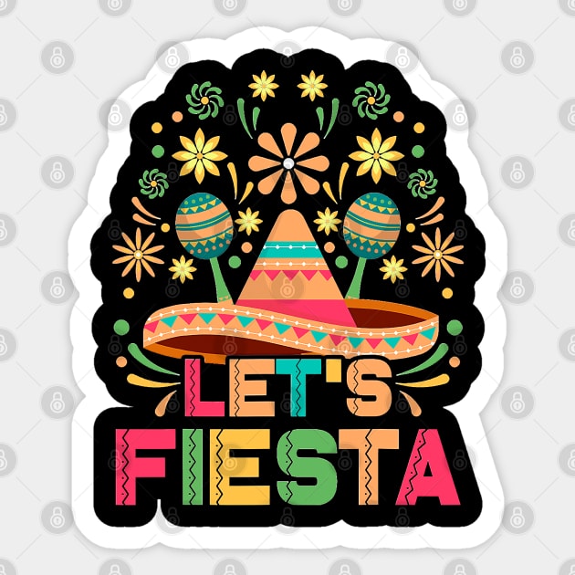 Let's Fiesta Funny Cinco De Mayo Party, Mexican Fiesta Party - Cinco De ...