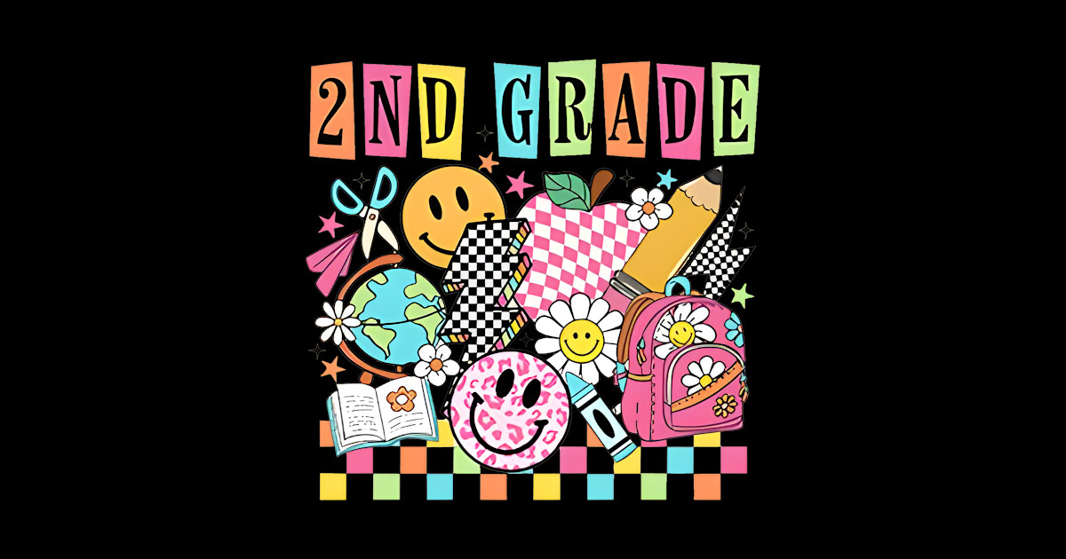Retro Back to School Bundle, 2nd Grade, First Day of School, School ...