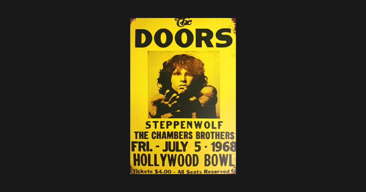The Doors Band Retro Concert Poster - The Doors - T-Shirt | TeePublic