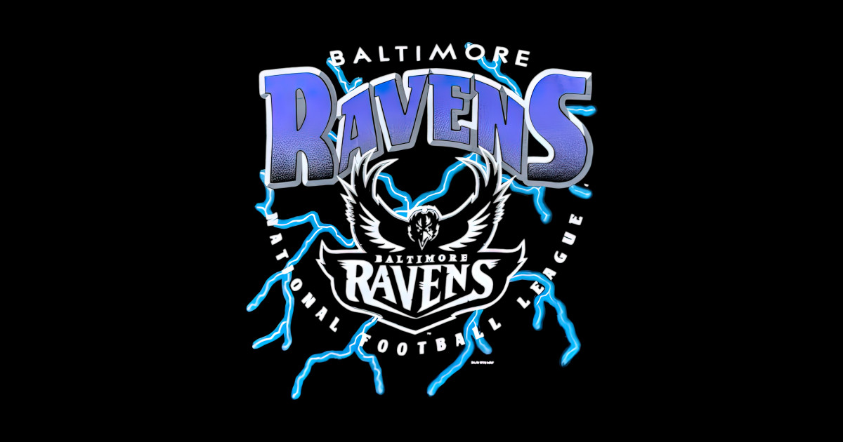 Classic Baltimore Ravens Throwback Fan Art - Baltimore Ravens - Sticker ...