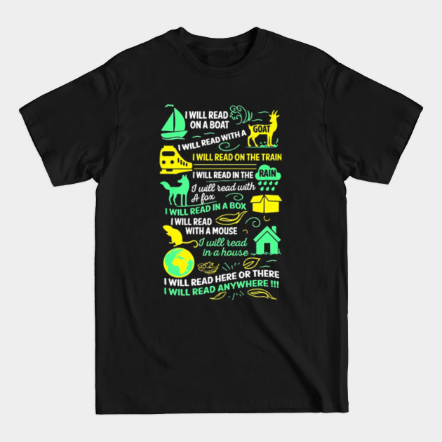 I will read books on a boat & everywhere reading t-shirt - I Will Teach ...