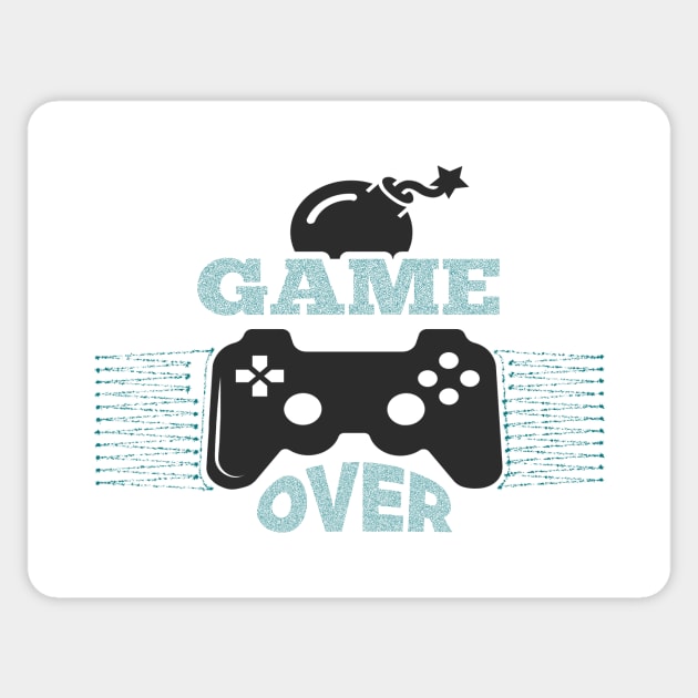 Game Over Gamer - Game Over Gamer - Sticker | TeePublic