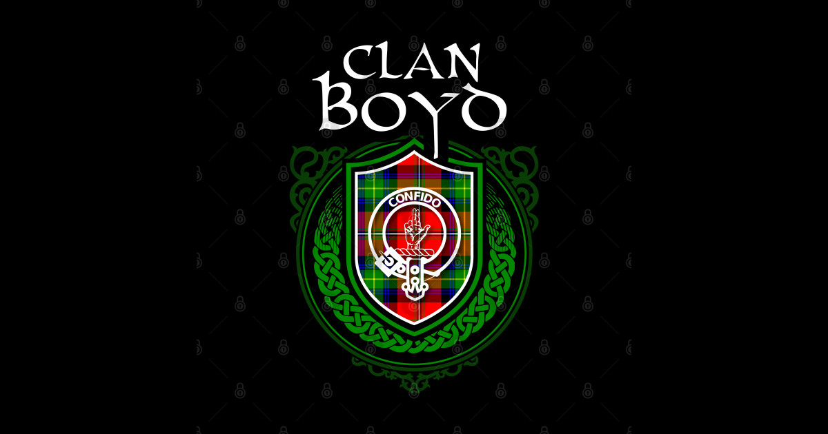 Clan Boyd Surname Scottish Clan Tartan Crest Badge - Scottish Clan - T ...