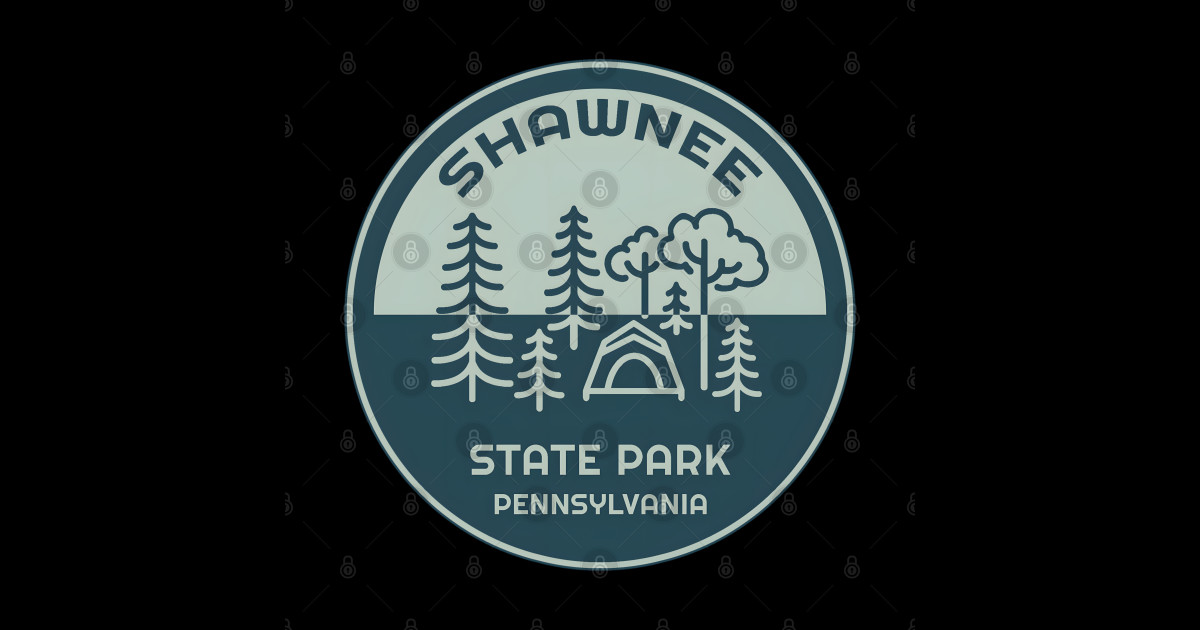Shawnee State Park Half Color - Shawnee Park - Sticker | TeePublic