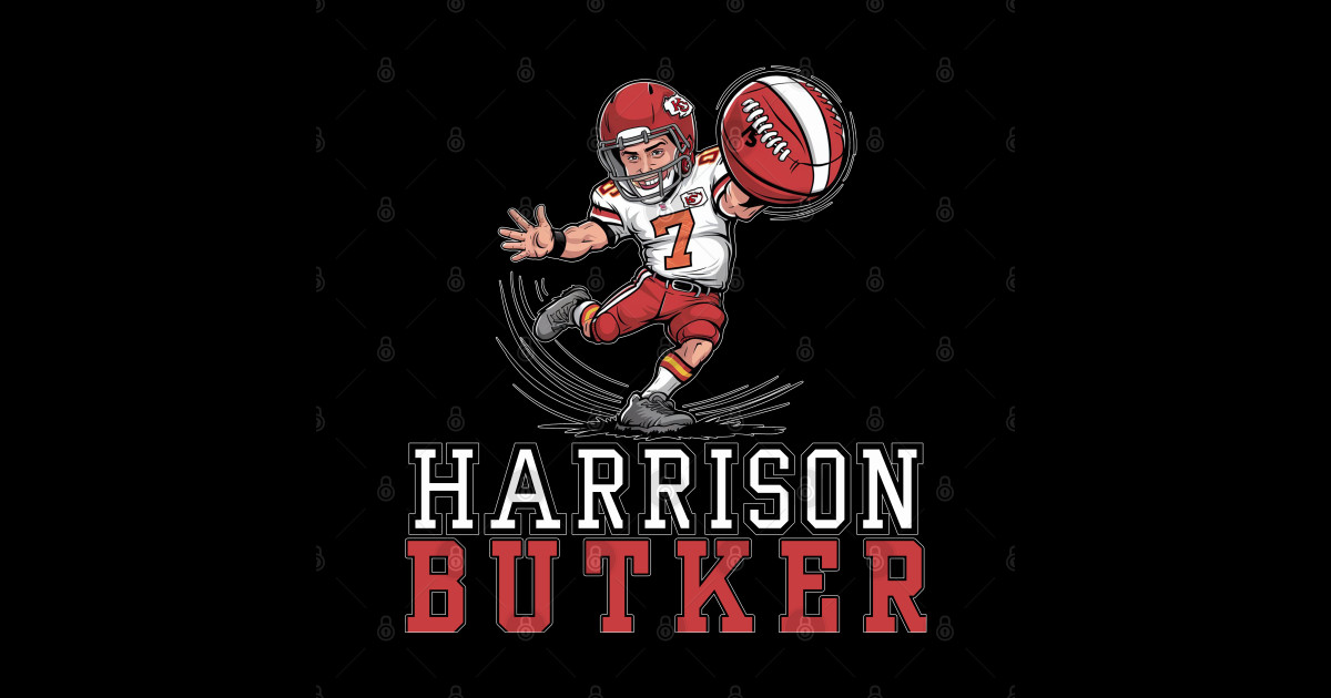 Harrison Butker 7 Character Animation - Butker - Sticker | TeePublic