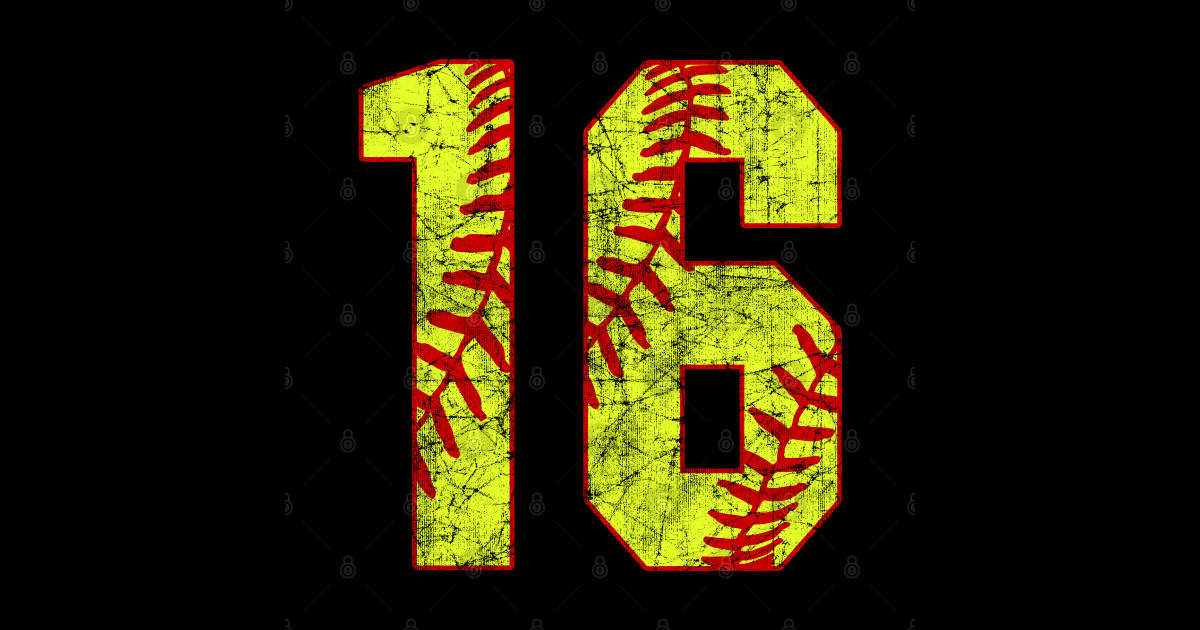 Fastpitch Softball Number 16 #16 Softball Shirt Jersey Uniform Favorite ...