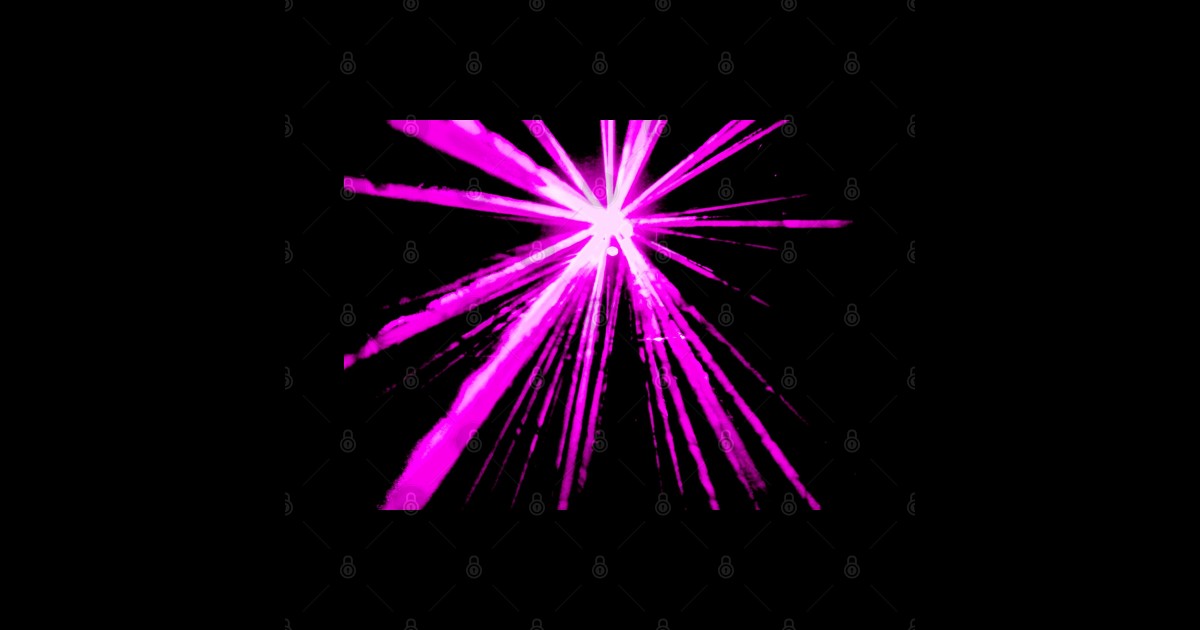 HOT PINK LASER BLAST - Ufo Lights - Sticker | TeePublic