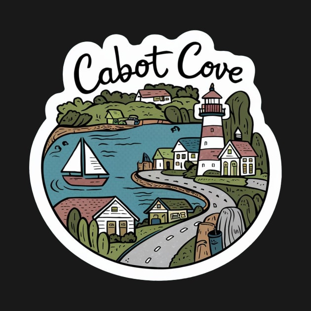 cabot cove die cut sticker FAN MADE - Cabot Cove - T-Shirt | TeePublic