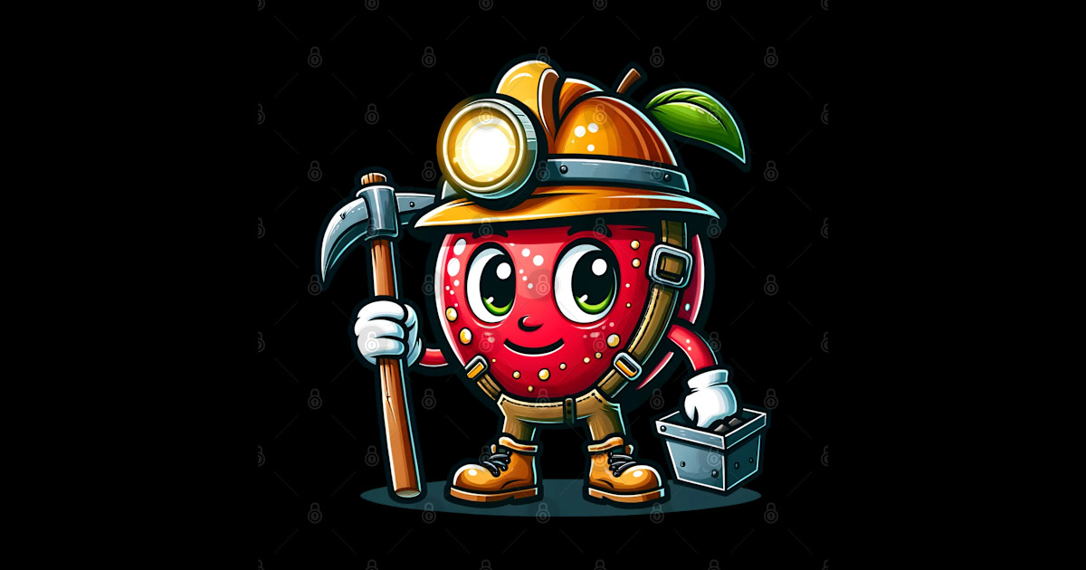 apple the miner - Miner - Sticker | TeePublic