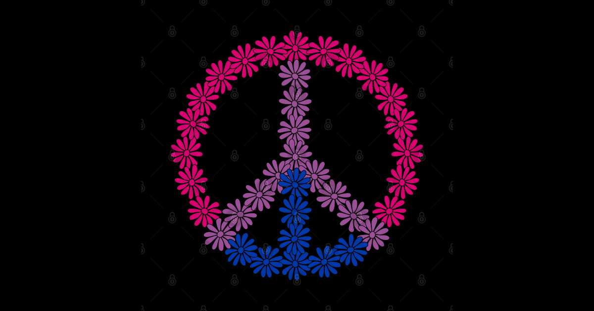 Bisexual Peace Symbol - Bisexual - Sticker | TeePublic