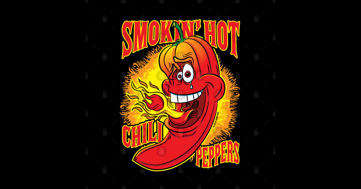 Smokin Hot Spicy Flaming Red Hot Chili Pepper - Chili Pepper - Sticker ...