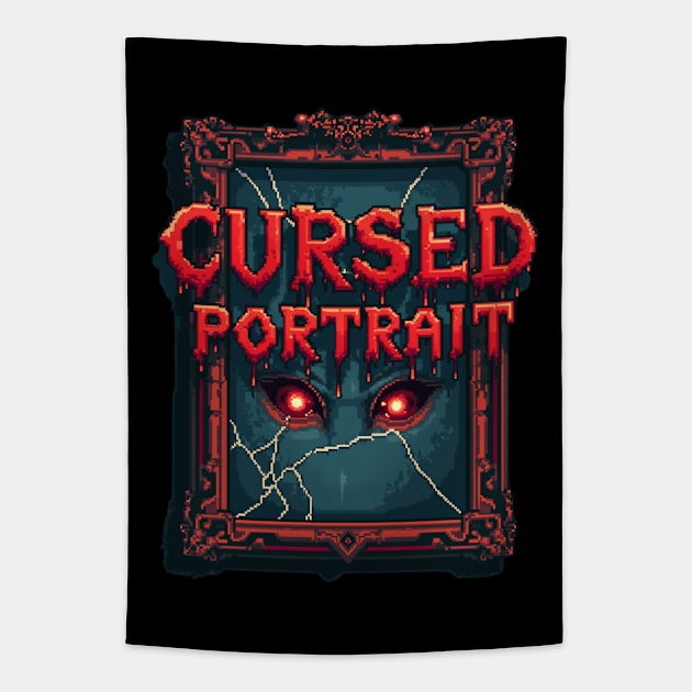 Goth Pixel - CURSED PORTRAIT - Goth Pixel - Tapestry | TeePublic