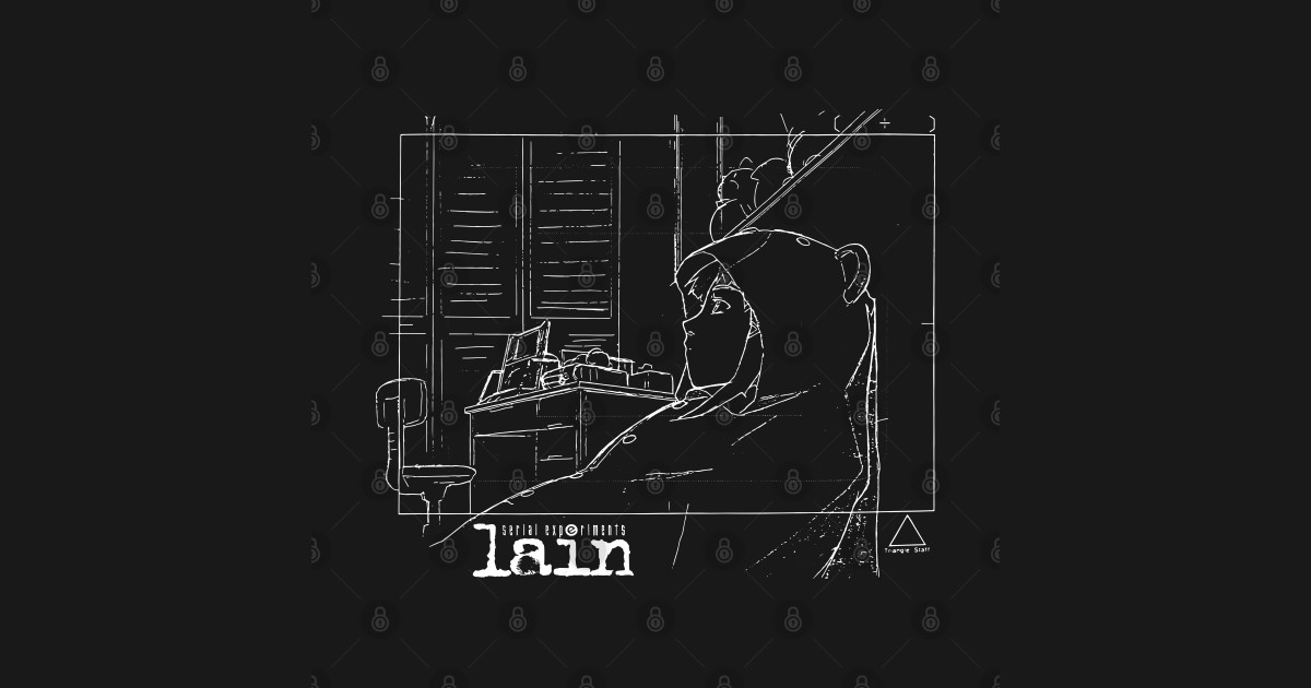 Lain bear suit Sketch - white print - Anime And Manga - T-Shirt | TeePublic