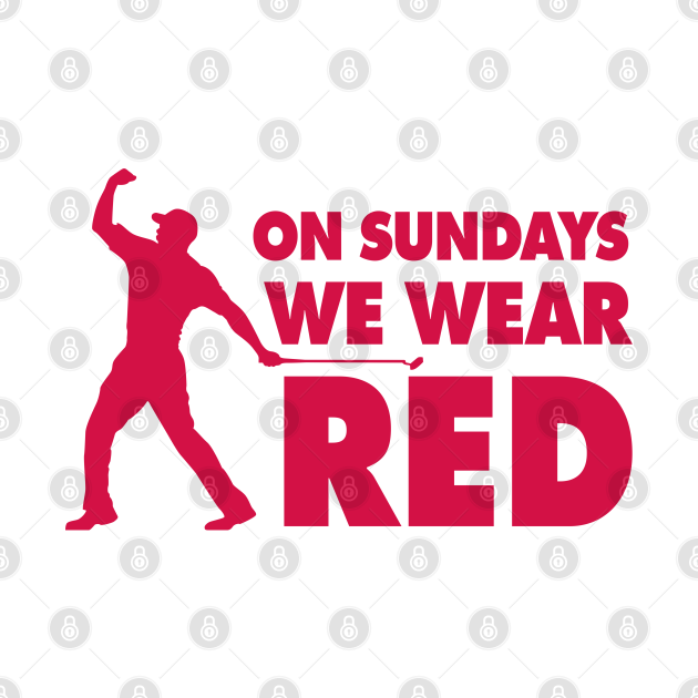 On Sundays We Wear Red - White - Tiger Woods - T-Shirt | TeePublic