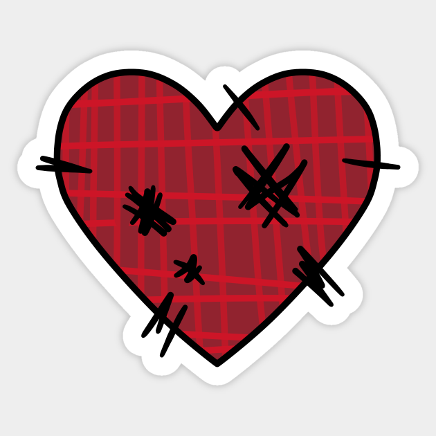 Stitched Up Heart - Stitched Up Heart - Sticker | TeePublic