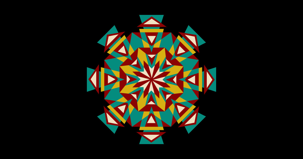 Angular Mandala - Mandala - Sticker | TeePublic