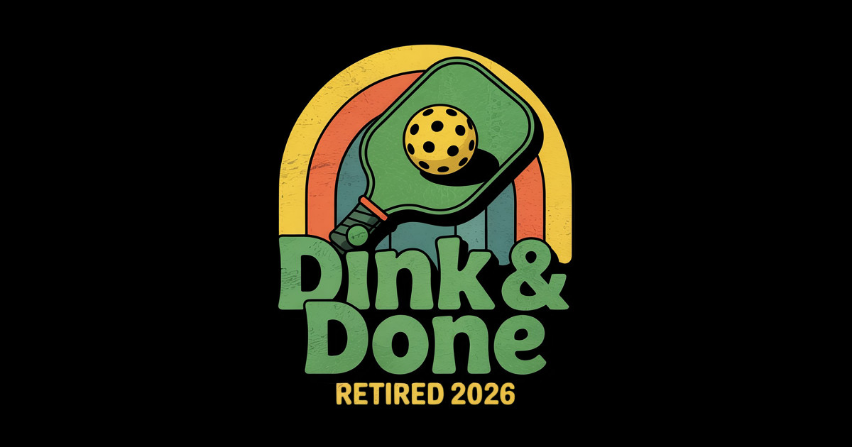Retired 2026 Dink and Done Funny Pickleball Retirement - Retired 2026 ...