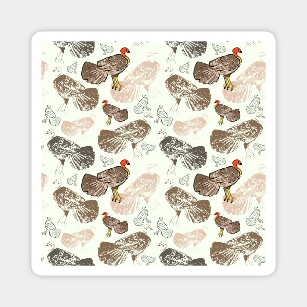 Australian Native Scrub Turkey Pattern - Turkey - Magnet | TeePublic